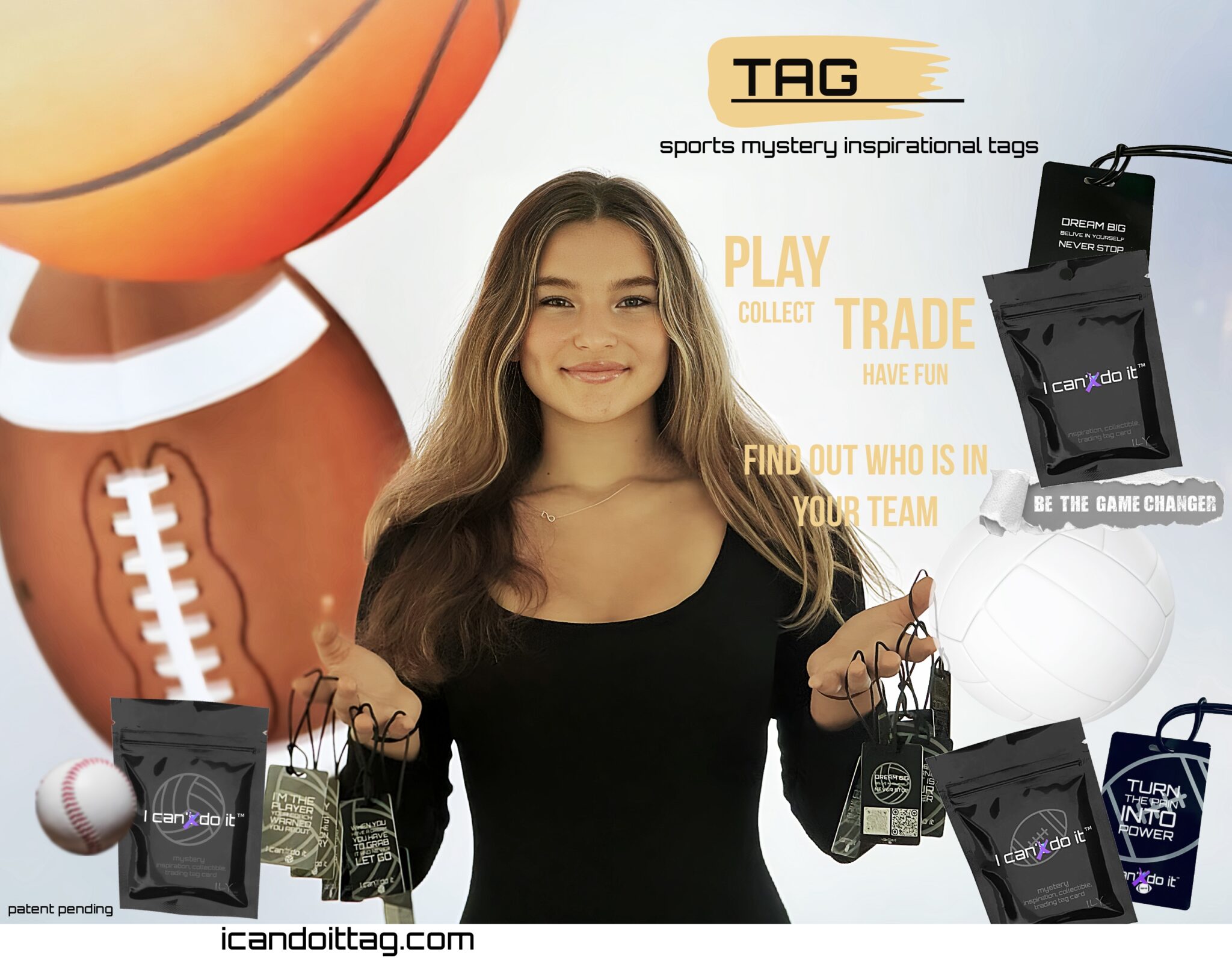 Custom Sports Bag Tags - personalized team name tags