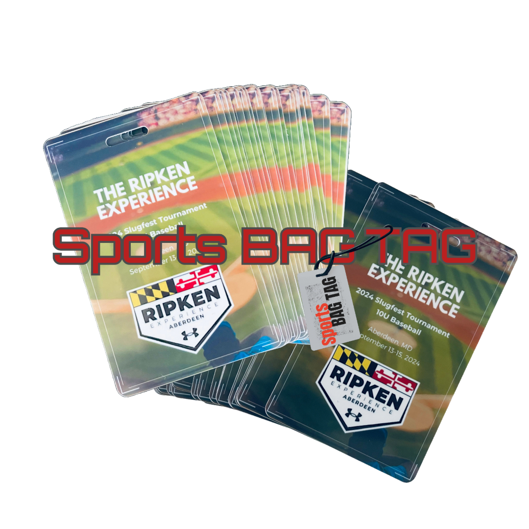 Custom Sports Bag Tags - personalized team name tags